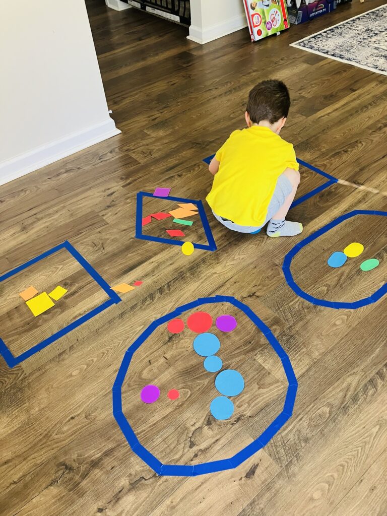 Simple & Fun Shape Sorting Activity for Toddlers - NESTING DOMESTIC
