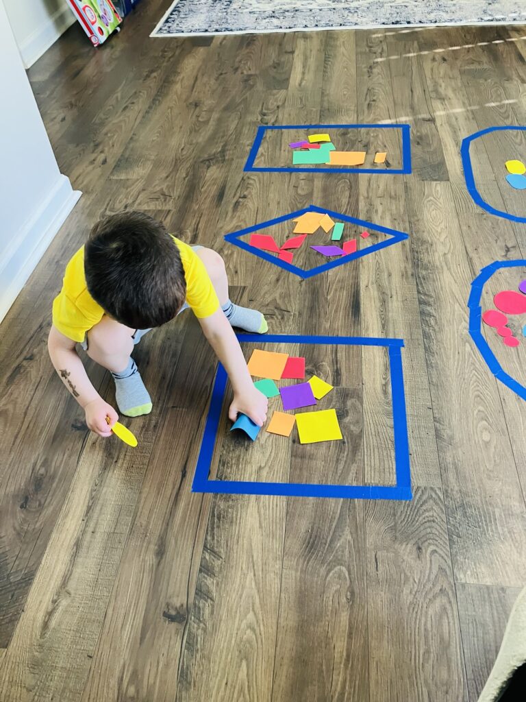Simple & Fun Shape Sorting Activity for Toddlers - NESTING DOMESTIC